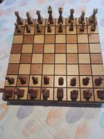 Chess/Checker board with pieces/storage drawer | Family Woodworking